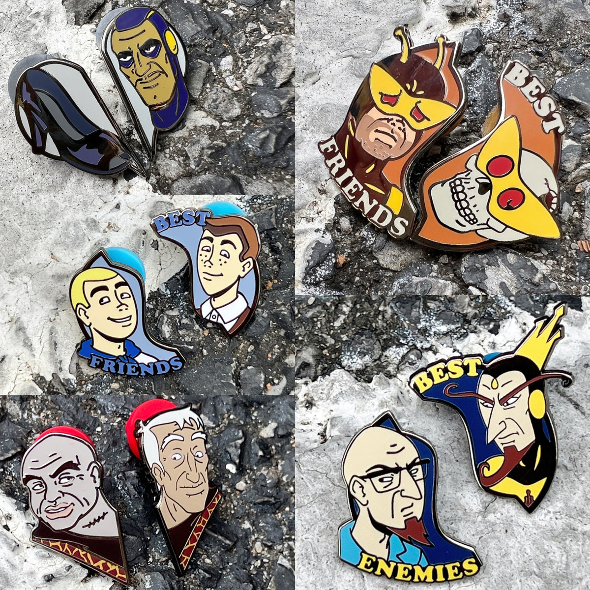 Brothers PinPals 2-Pin Set (Adventure Siblings) – Designpathology